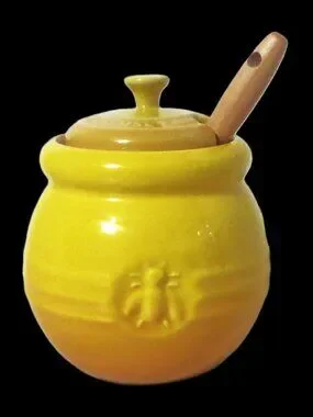 Le Creuset | Kitchen | Lecreuset Honey Pot Soleil Yellow Stoneware Jar ...